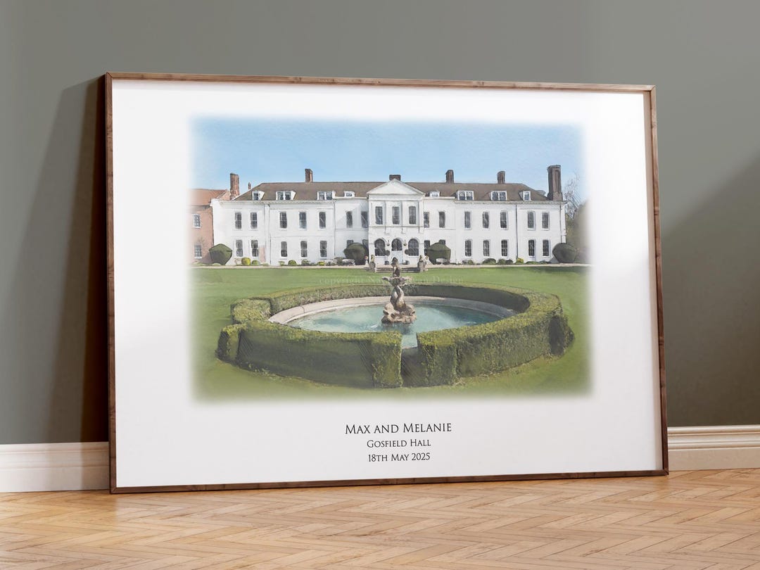 Gosfield Hall Wedding Venue Portrait - Fine Art Giclée Print, Custom ...