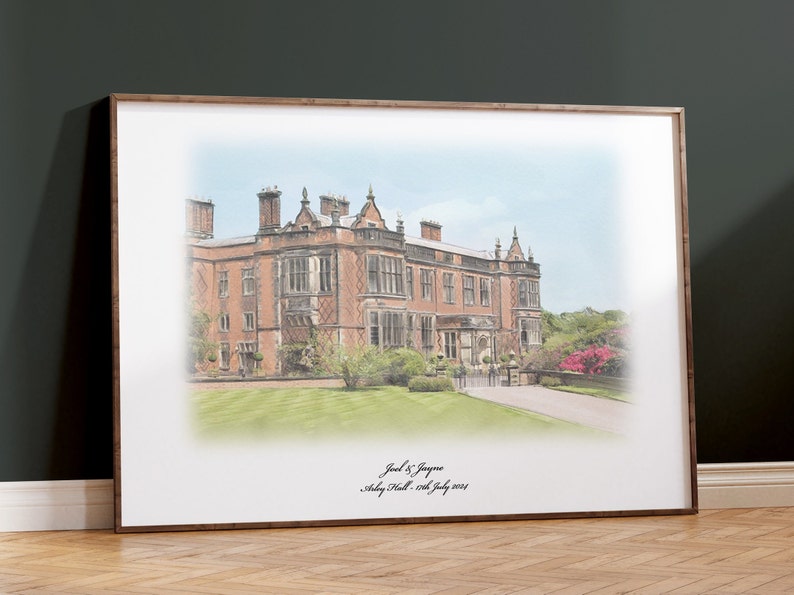 Arley Hall Wedding Venue Portrait - Fine Art Giclée Print, Custom ...