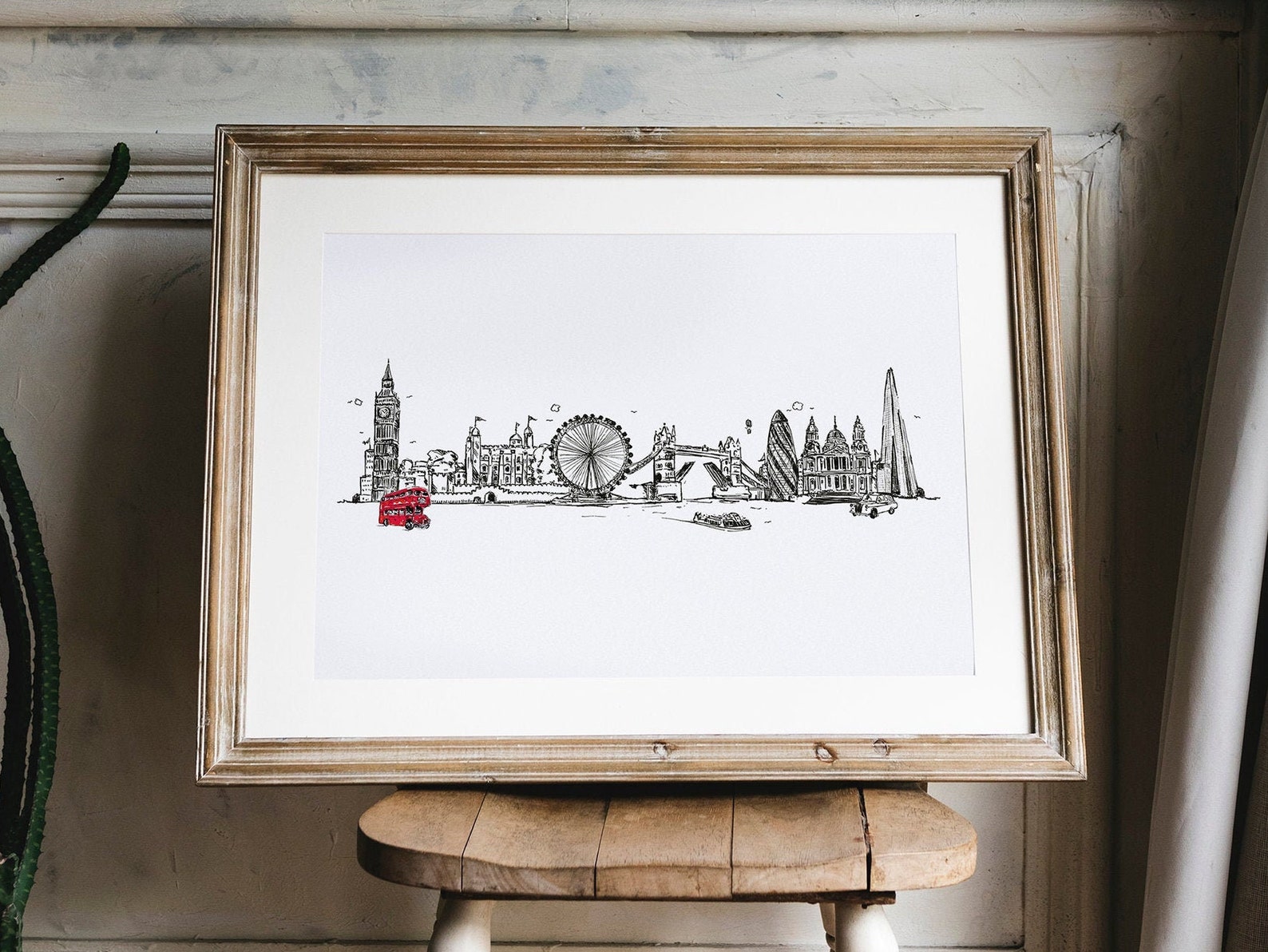 London Skyline, London Cityscape Art Print, London, Office Art, Travel ...