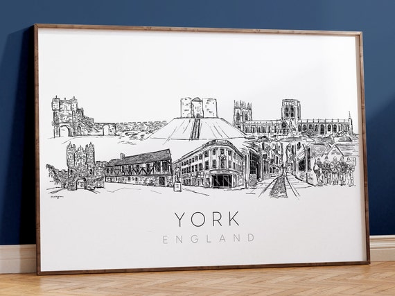 York City Skyline Art Print - Etsy