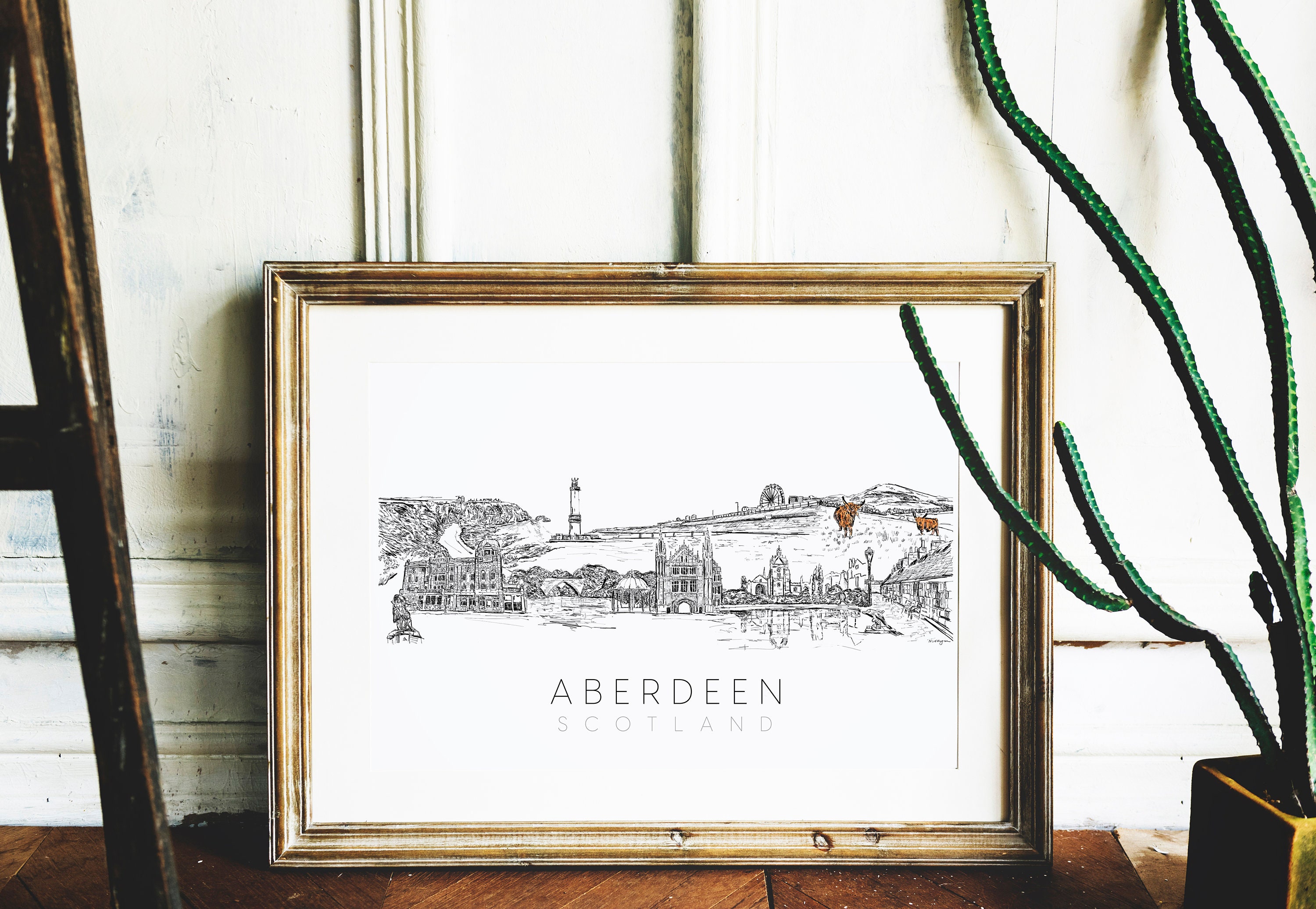 Aberdeen, Scotland, Skyline Art Print - Etsy UK