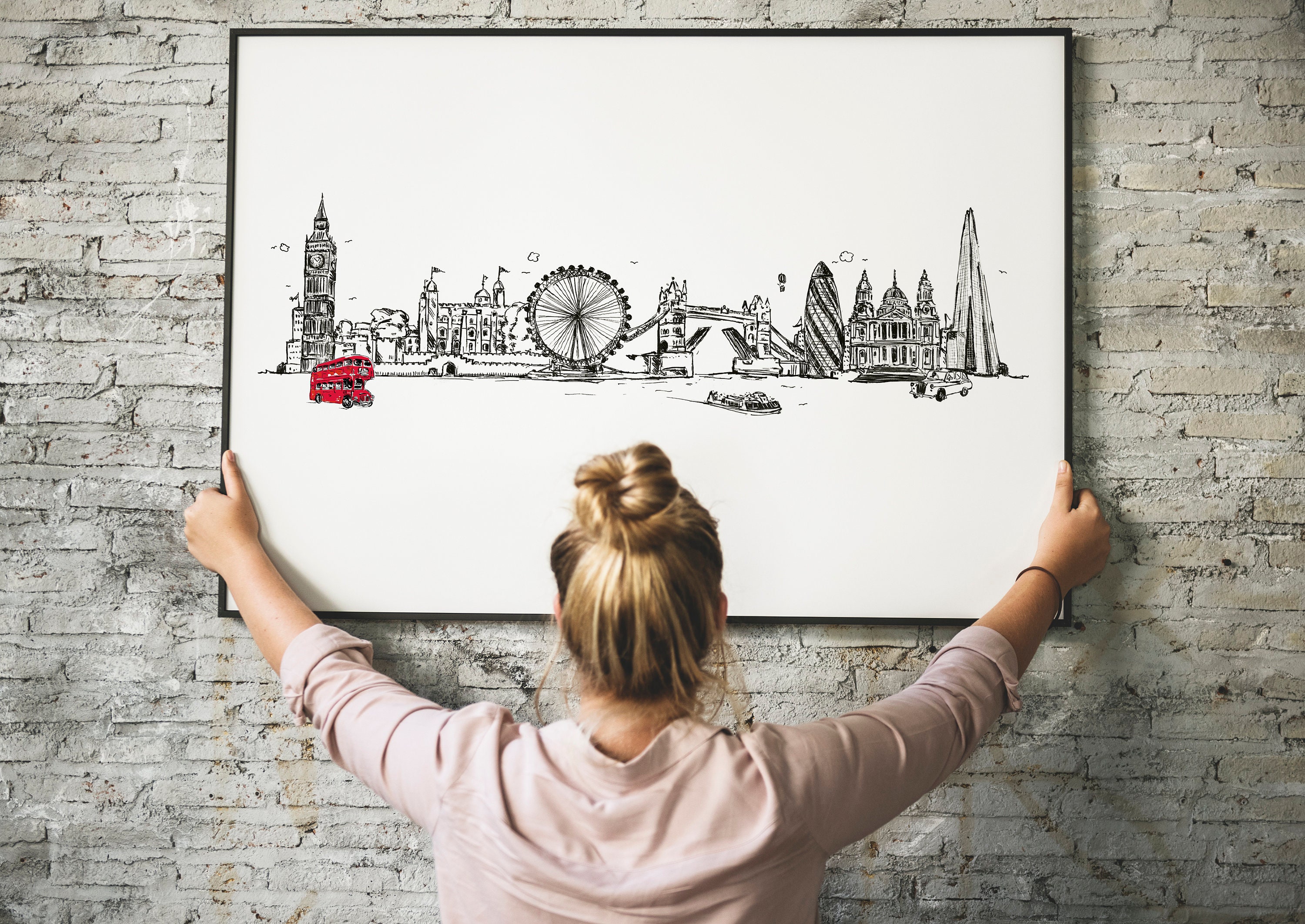 London Skyline London Cityscape Art Print London Office | Etsy