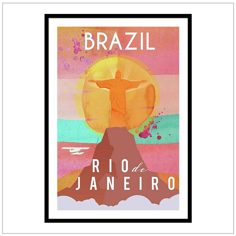 Rio De Janeiro Poster Rio Print Rio De Janeiro Art Print - Etsy UK