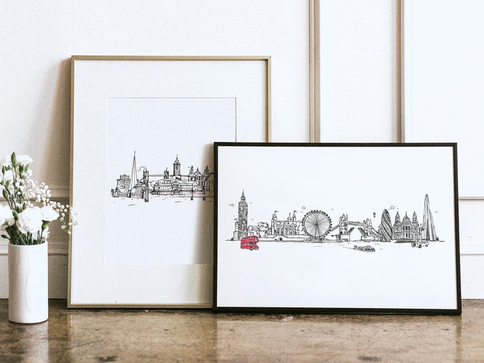 London Skyline, London Cityscape Art Print, London, Office Art, Travel ...