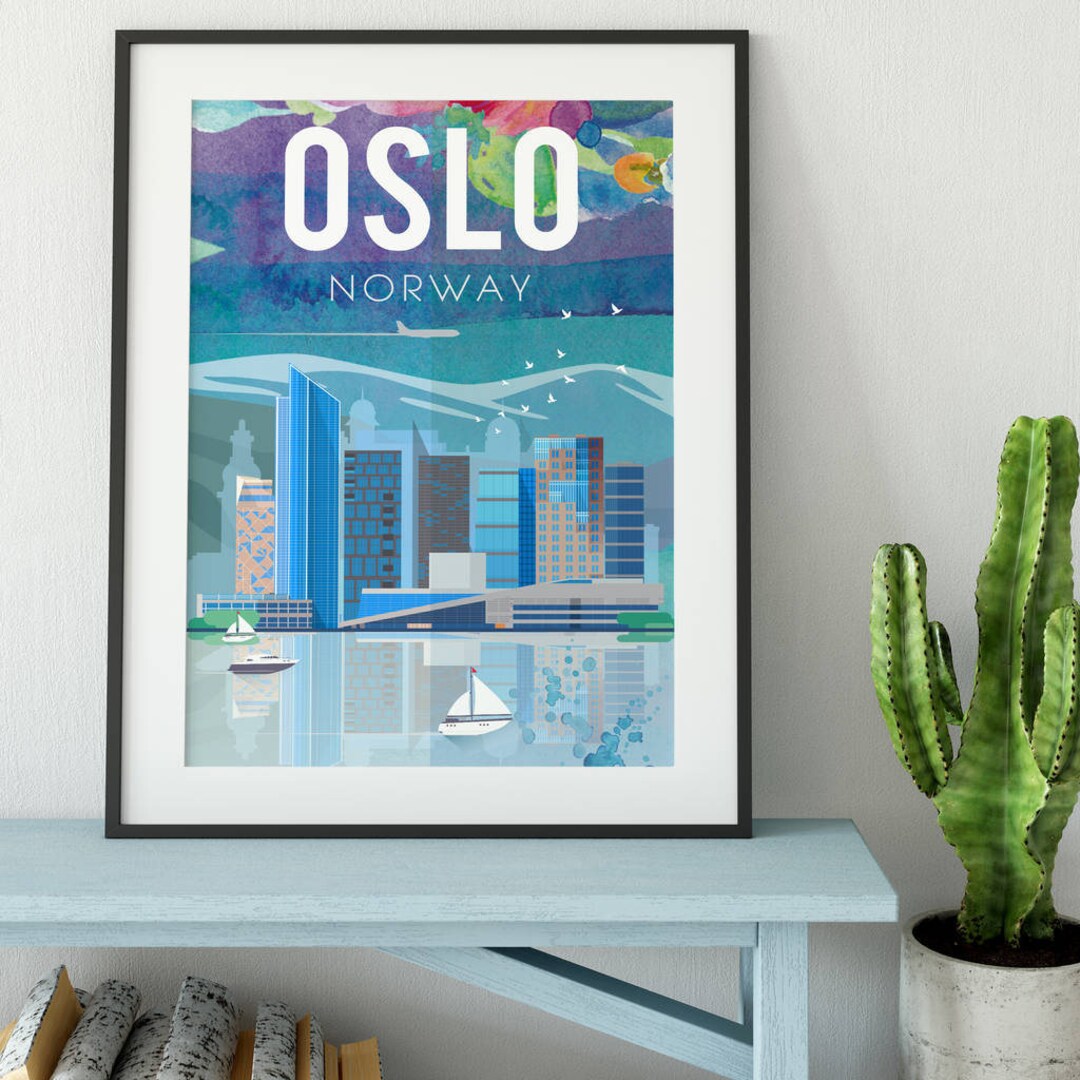 Oslo Travel Art Print - Etsy