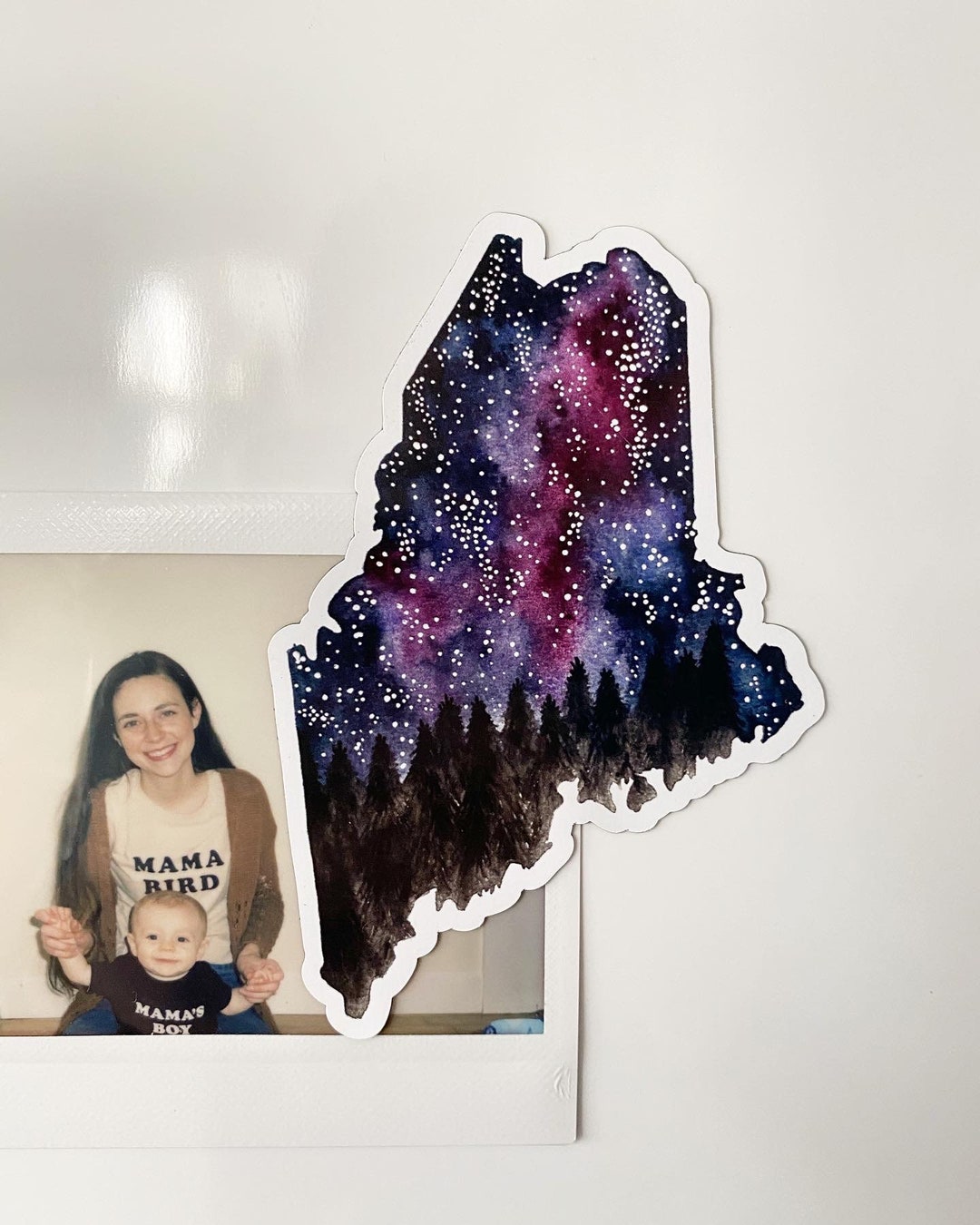 Starry Sky Maine Die Cut Magnet // Maine Refrigerator Magnet ...