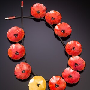 Mostly Red Poppies Necklace - Etsy