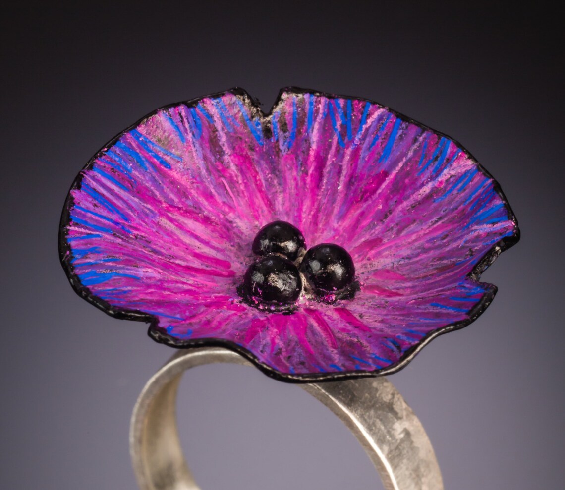 Poppy Ring - Etsy