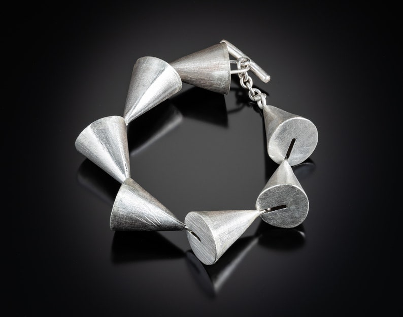 Sterling Silver Cone Bracelet - Etsy