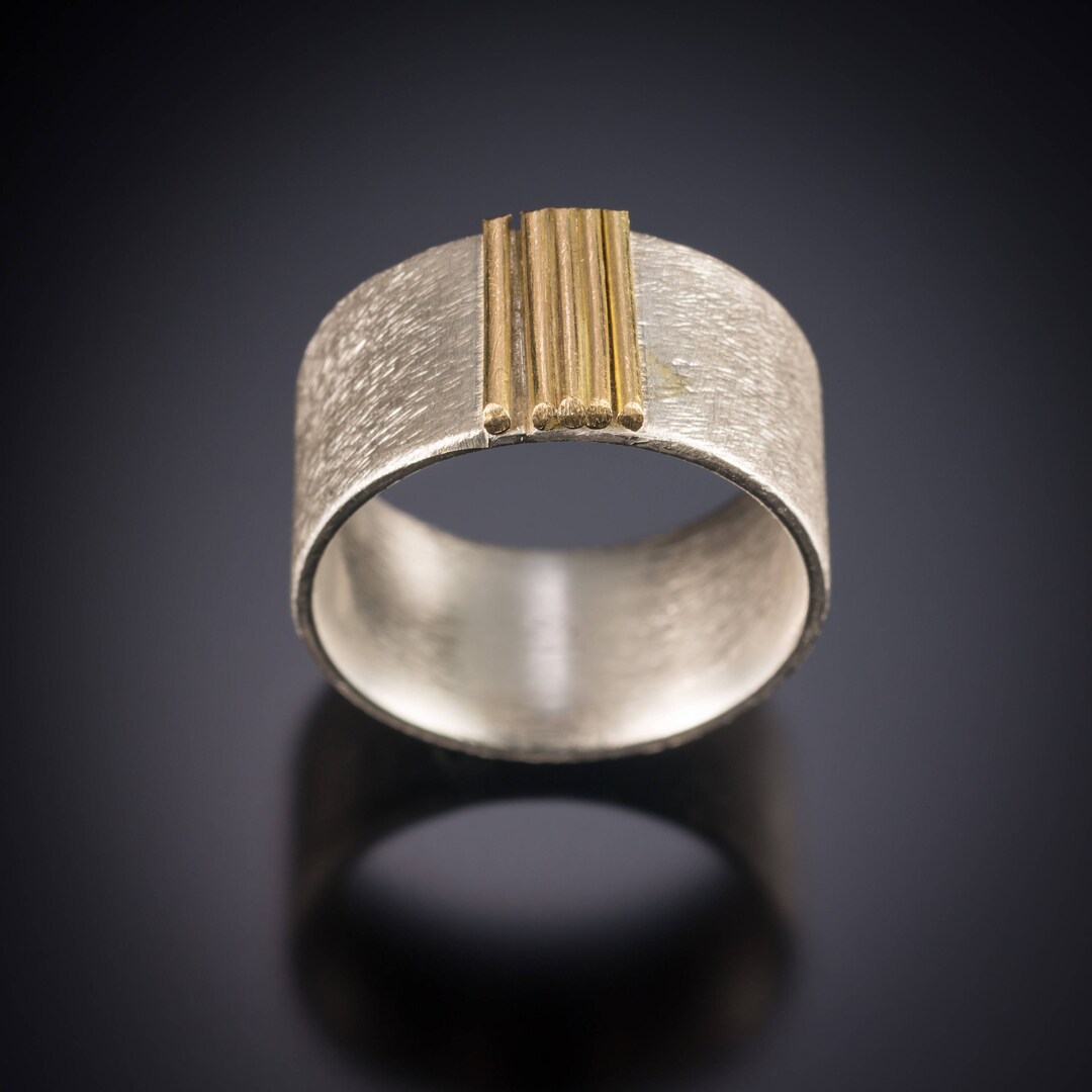Five Gold Lines Ring - Etsy