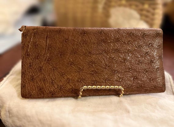 Antique Ostrich Billfold, Sized for Pre 1929 US Paper… - Gem