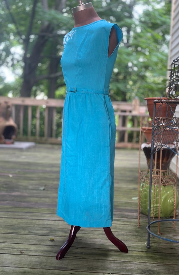 MCM Fitted Linen Dress - Gem