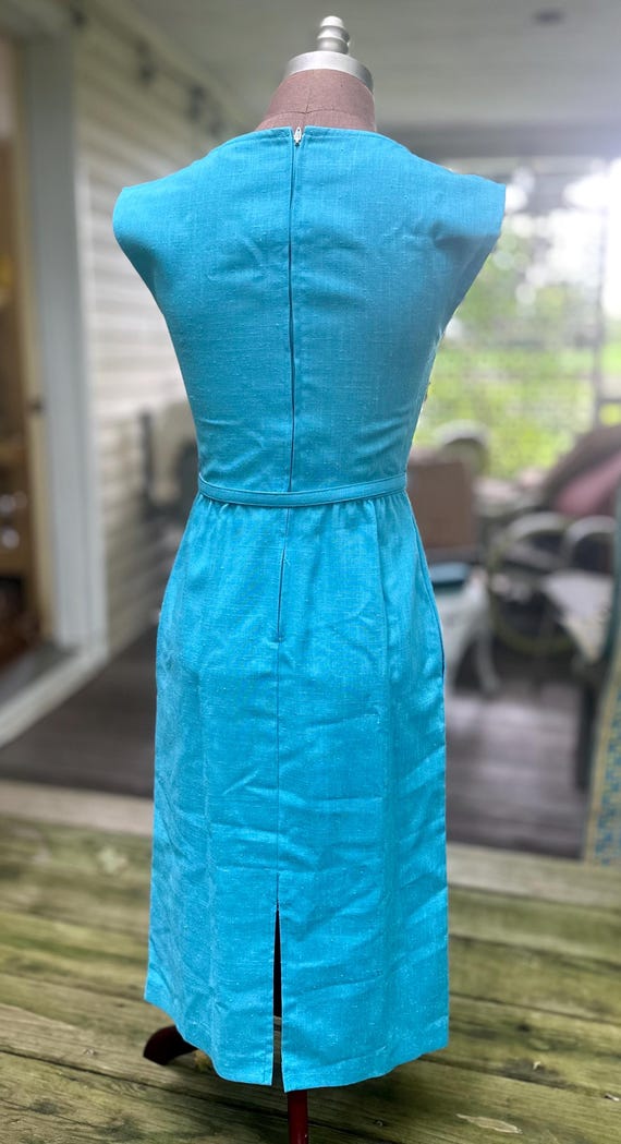 MCM Fitted Linen Dress - Gem