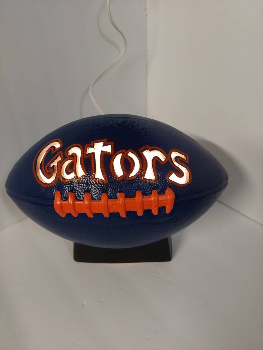 Florida Gators Ceramic Football Lamps. Hand Painted, Light Included ...