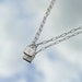 Little Silver Lock Link Chain Necklace Sterling Silver Custom Engraved ...