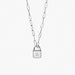 Little Silver Lock Link Chain Necklace Sterling Silver Custom Engraved ...