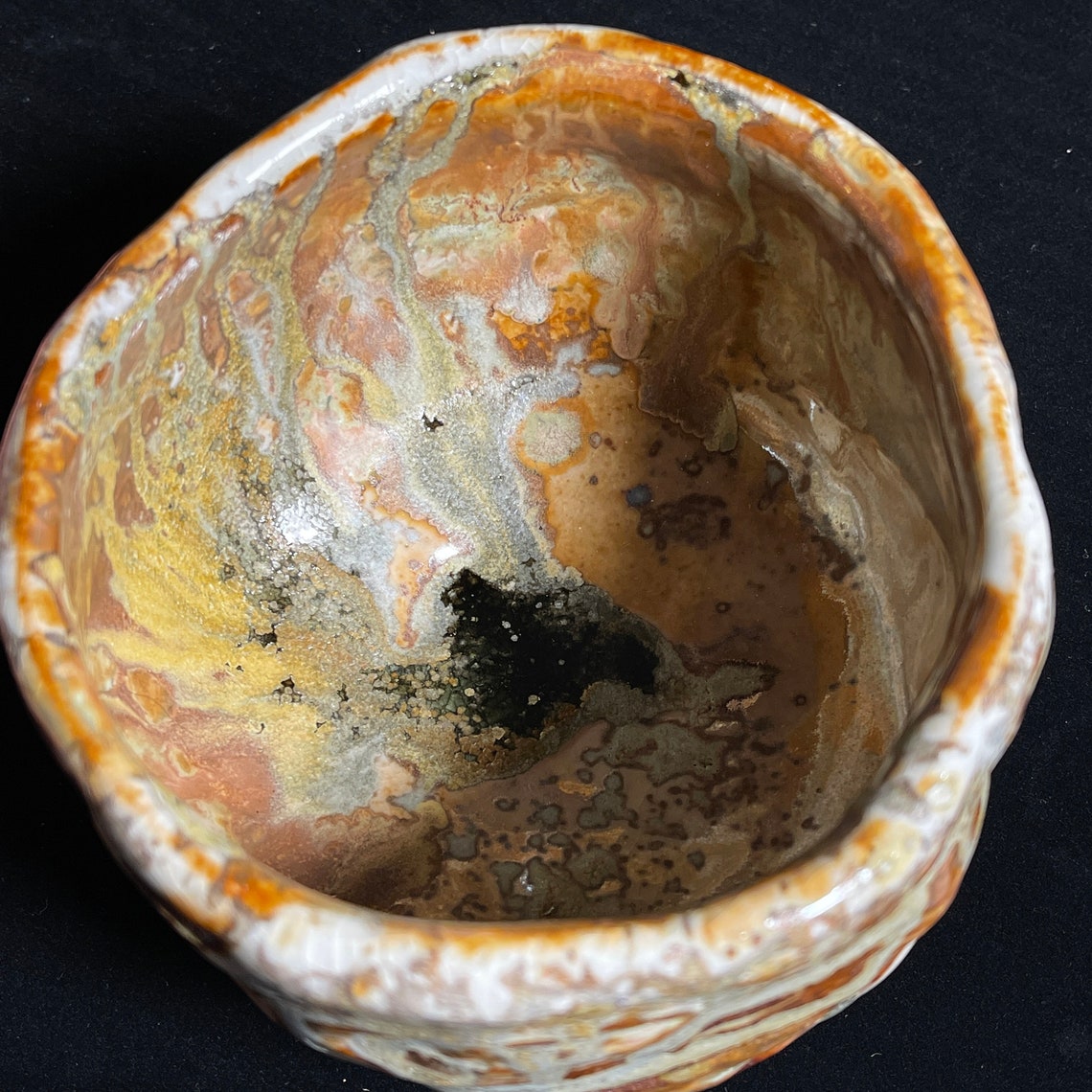 Kurinuki Shino Ash Cone 10 Stoneware Chawan | Etsy