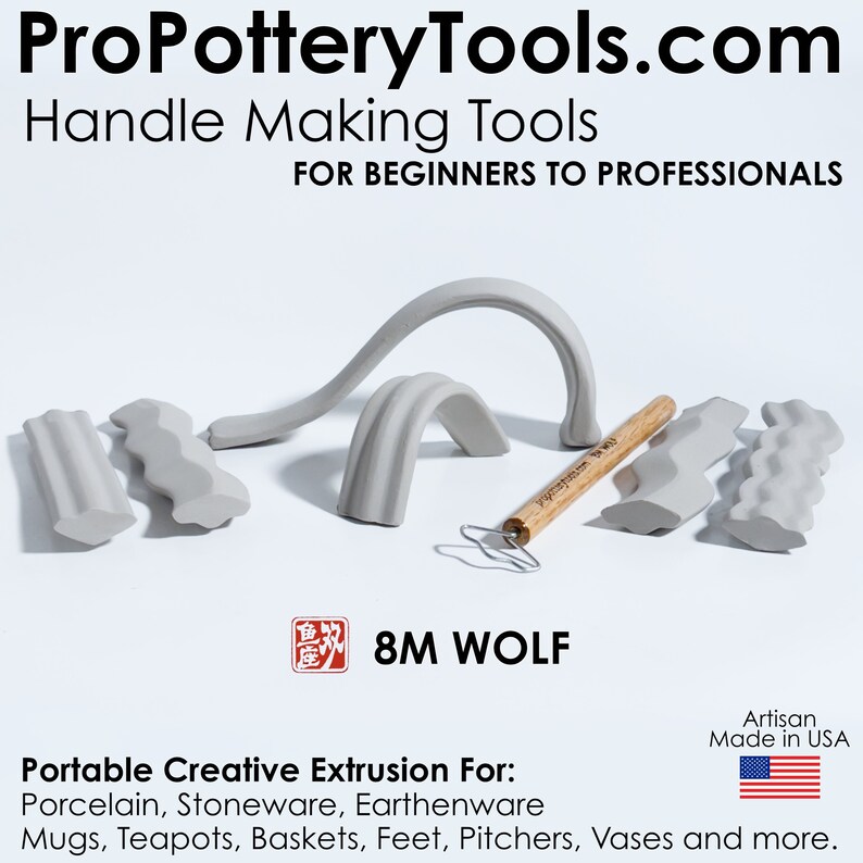 Pottery Handle Tool: Wolf Head 8m - Etsy