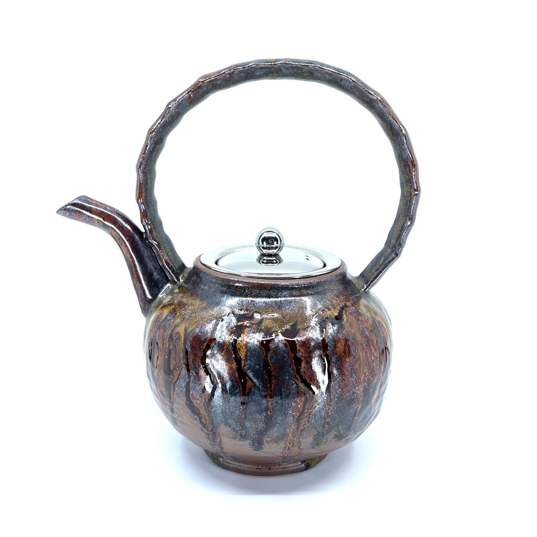 Multi-color Tenmoku Ash Cone 10 Stoneware Tea Set - Etsy