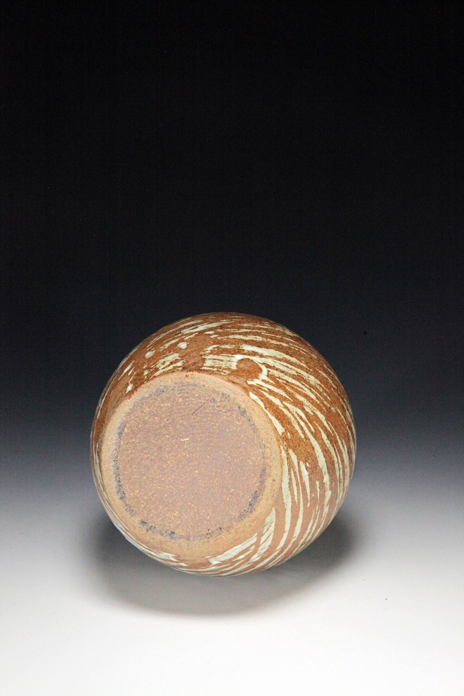 White Mishima Vase on Chocolate Stoneware Wabi Sabi - Etsy
