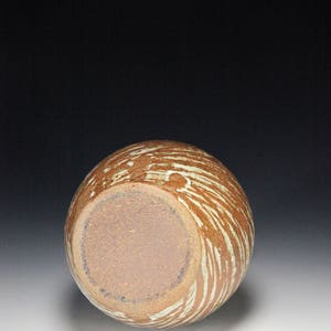 White Mishima Vase on Chocolate Stoneware Wabi Sabi - Etsy
