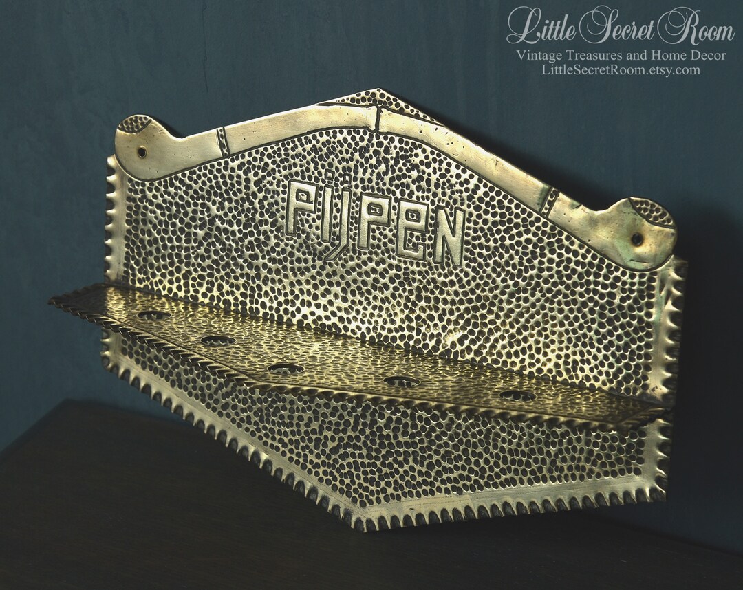 Vintage Brass Pipe Holder Rack Pipe Holder Wall Hanging - Etsy