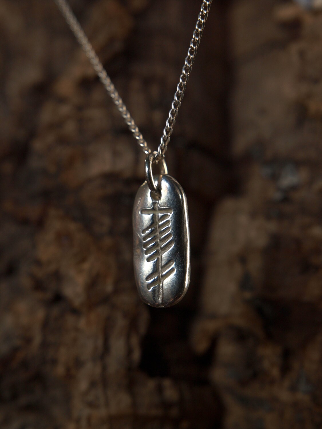 Ogham Love Pendant Carved Ingot With the Gaelic Word for Love 'grá ...