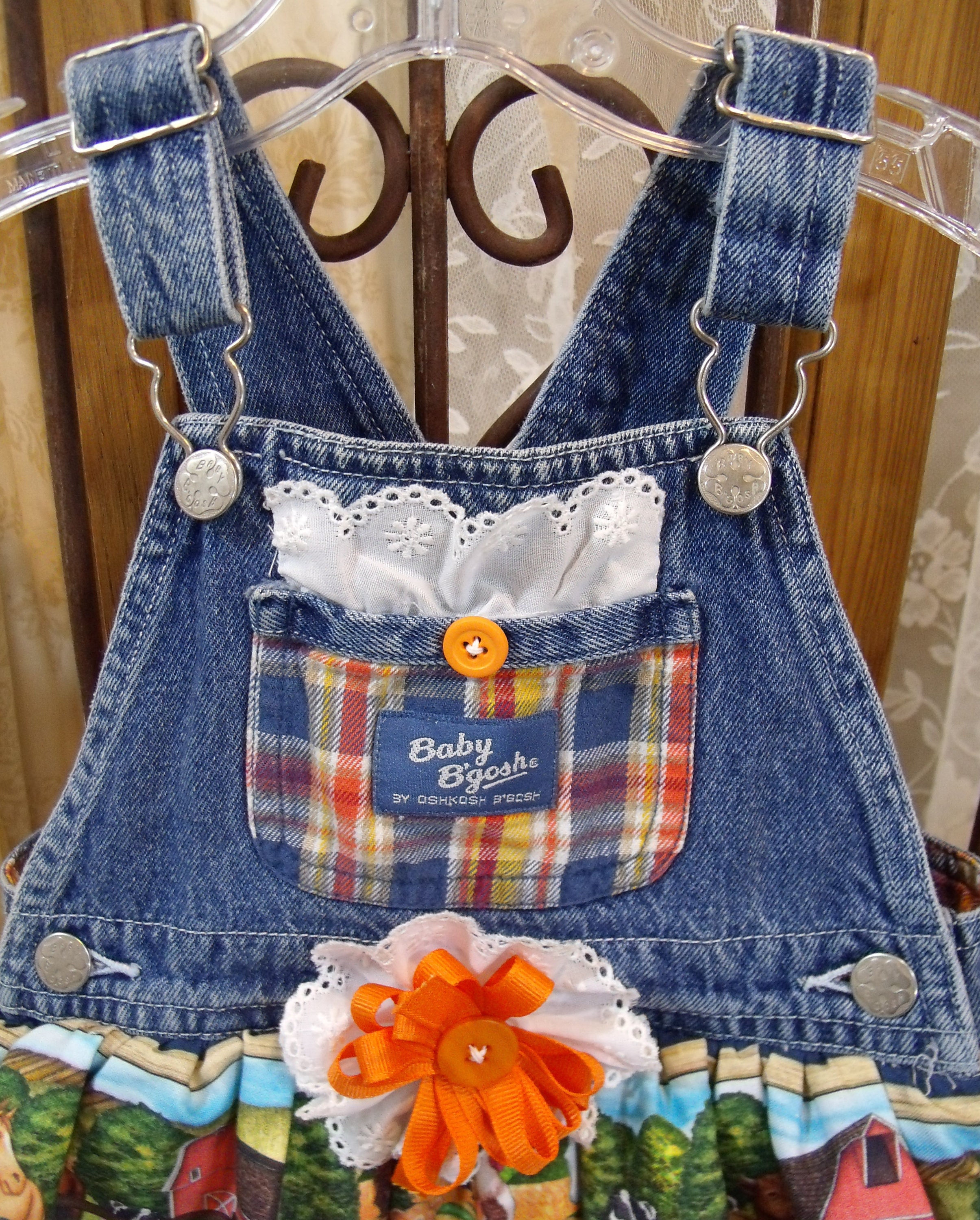 From the Farm Upcycled Overalls Jumper/dress Size 12 Months - Etsy