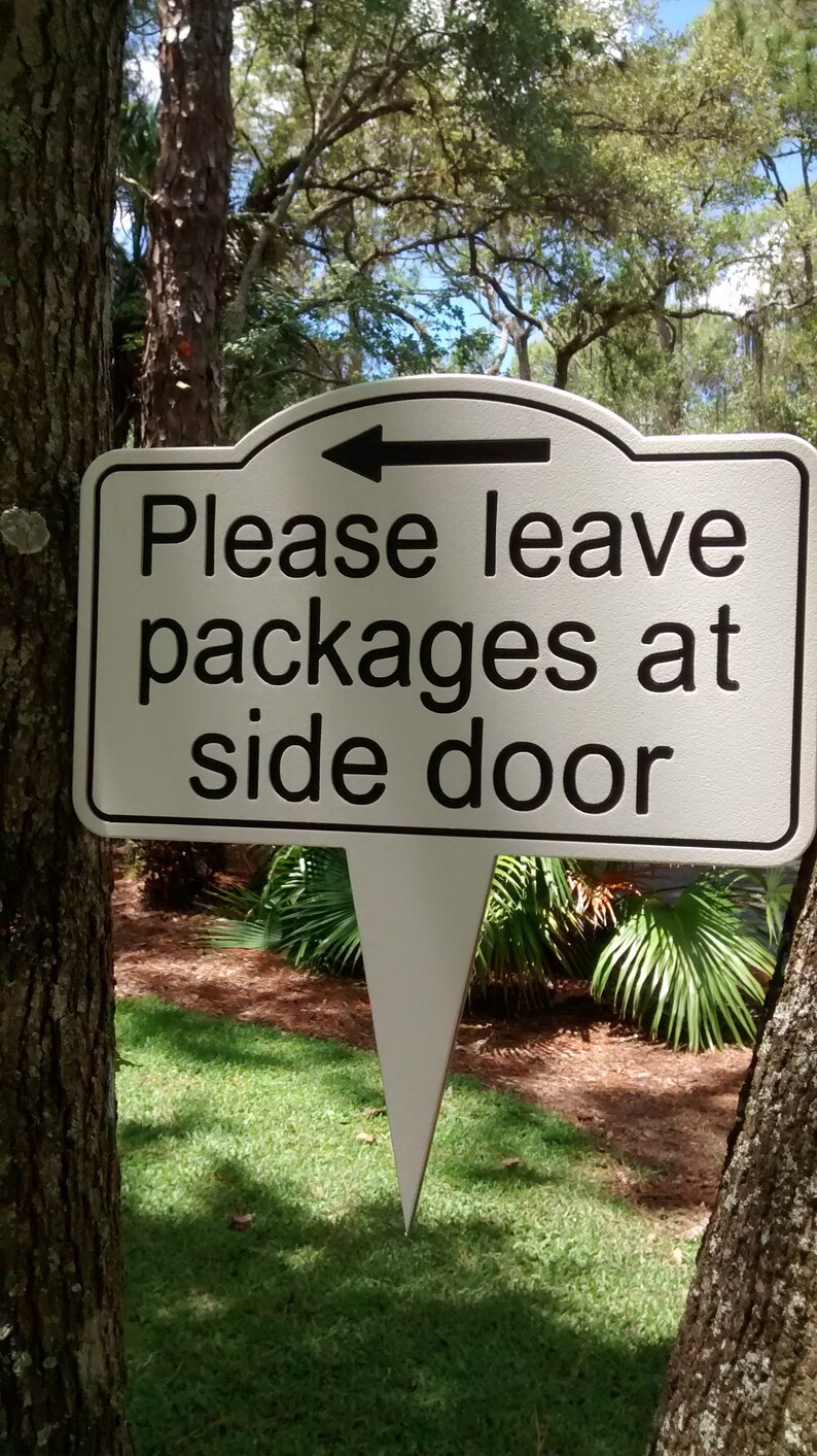 Please Leave Packages at Front Door Sign Leave All Deliveries - Etsy