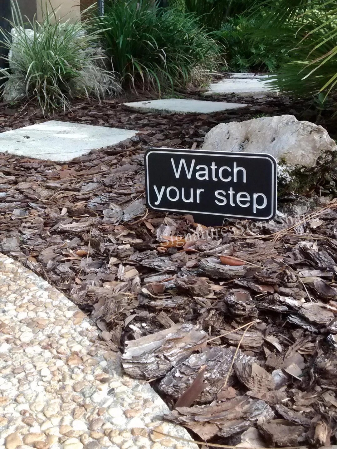 Yard Sign, Caution Sign, Watch Your Step Outdoor Decor Business Sign ...