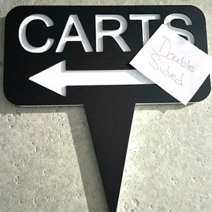 Golf Course Double Sided Sign, Carts With Arrow, Driving Range Fairway ...