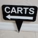 Golf Course Double Sided Sign, Carts With Arrow, Driving Range Fairway ...