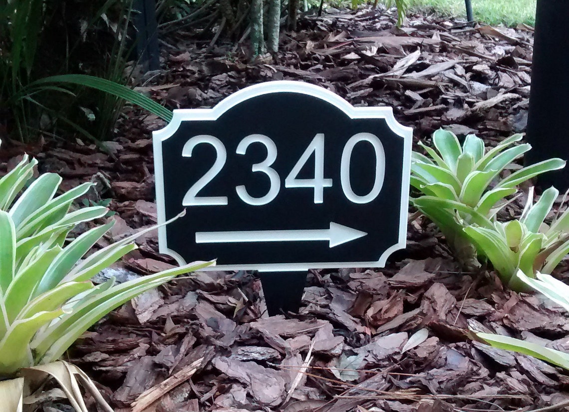 Arrow Address Sign House Number With Arrow House Number With - Etsy