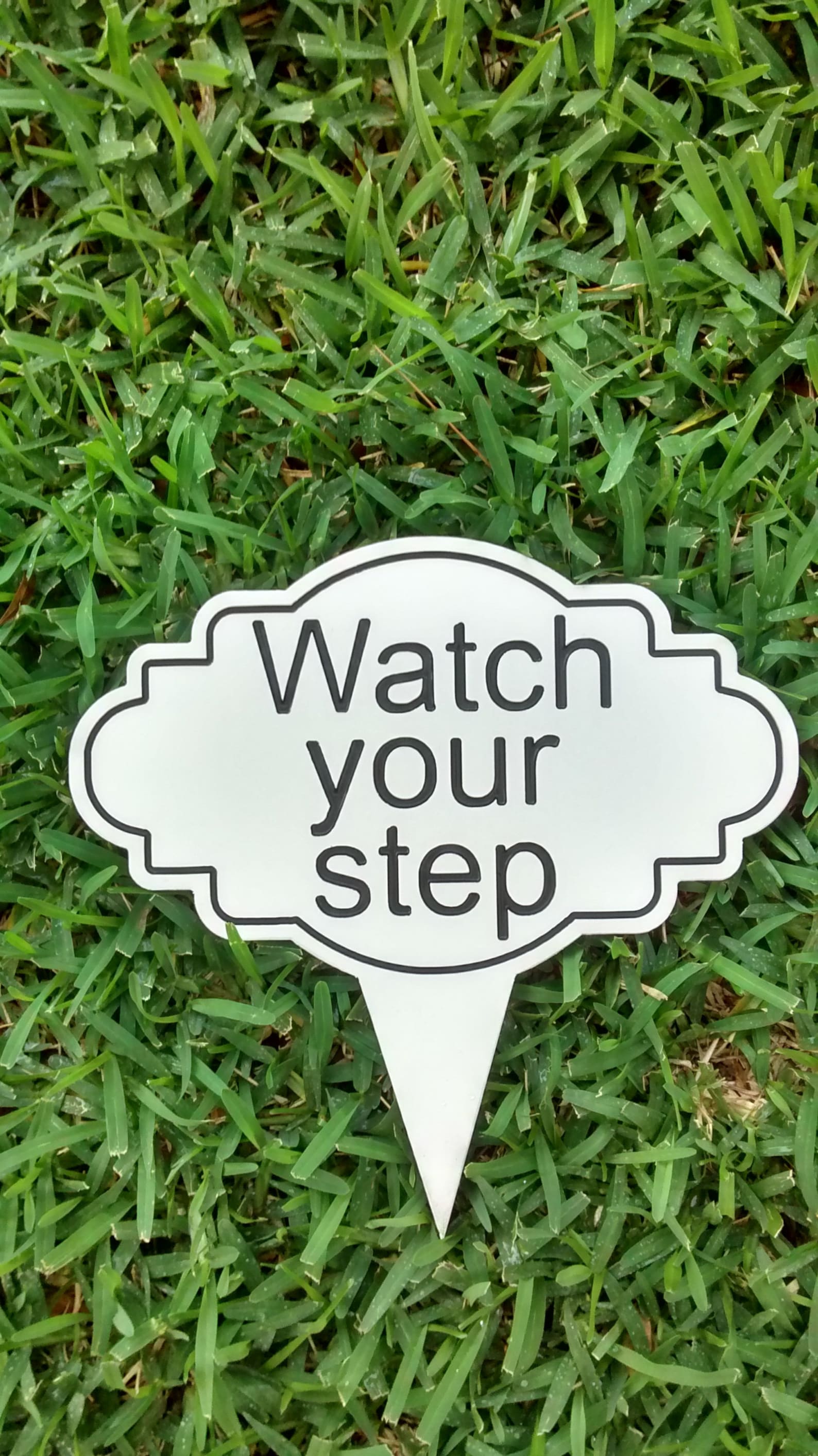 Watch Your Step Sign, Garden Planter Sign, Safety Signage, Garden Stake ...