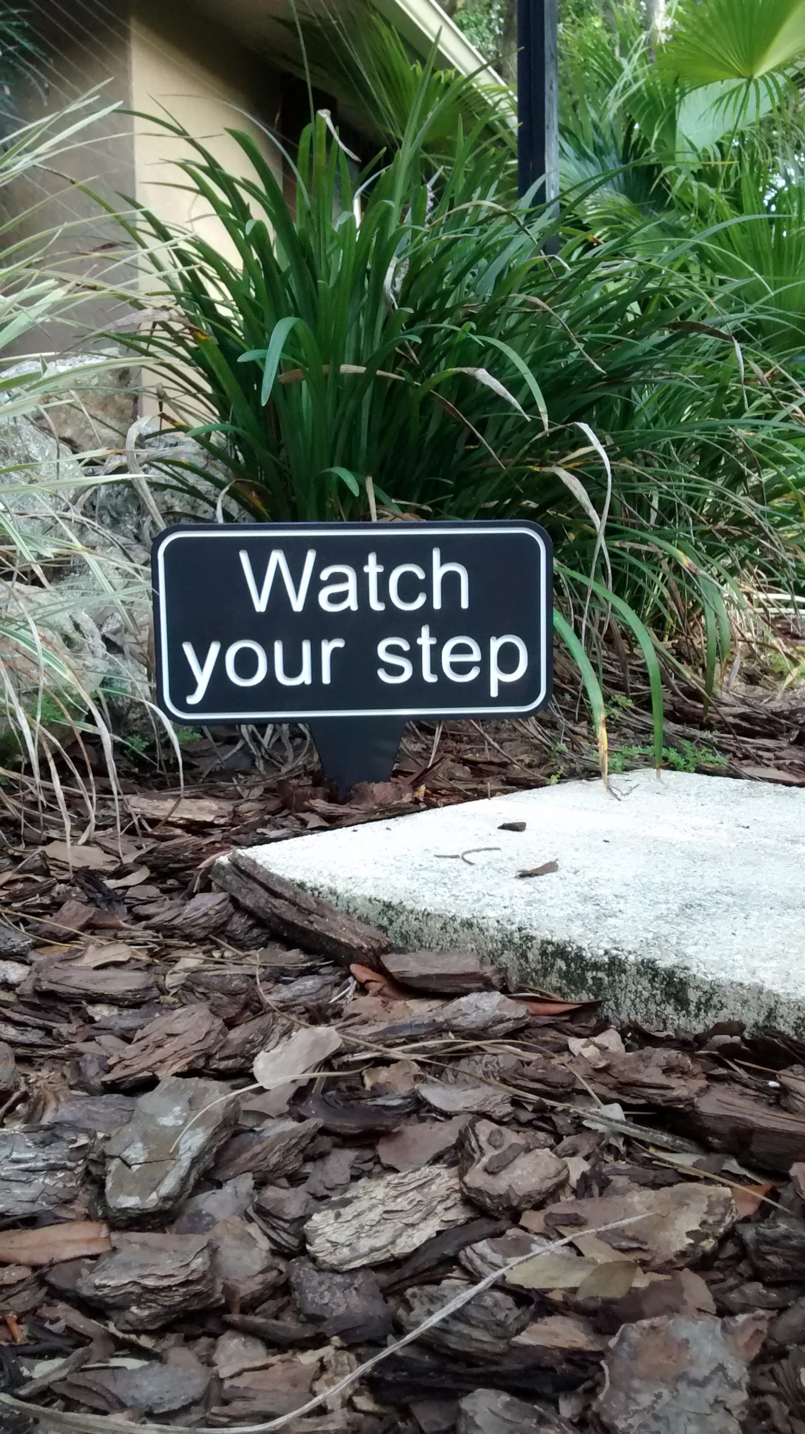Yard Sign Caution Sign Watch Your Step Outdoor Decor - Etsy