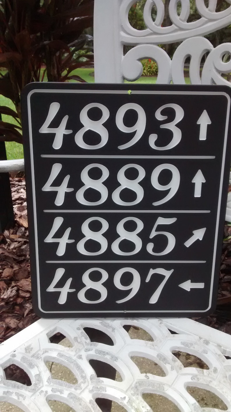 Arrow Address Sign House Number With Arrow House Number With - Etsy