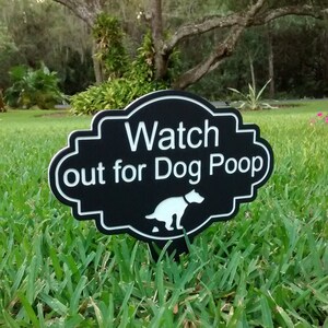 Beware of Dog Poop, Watch Out for Dog Poop, No Dog Pooping Sign, No ...