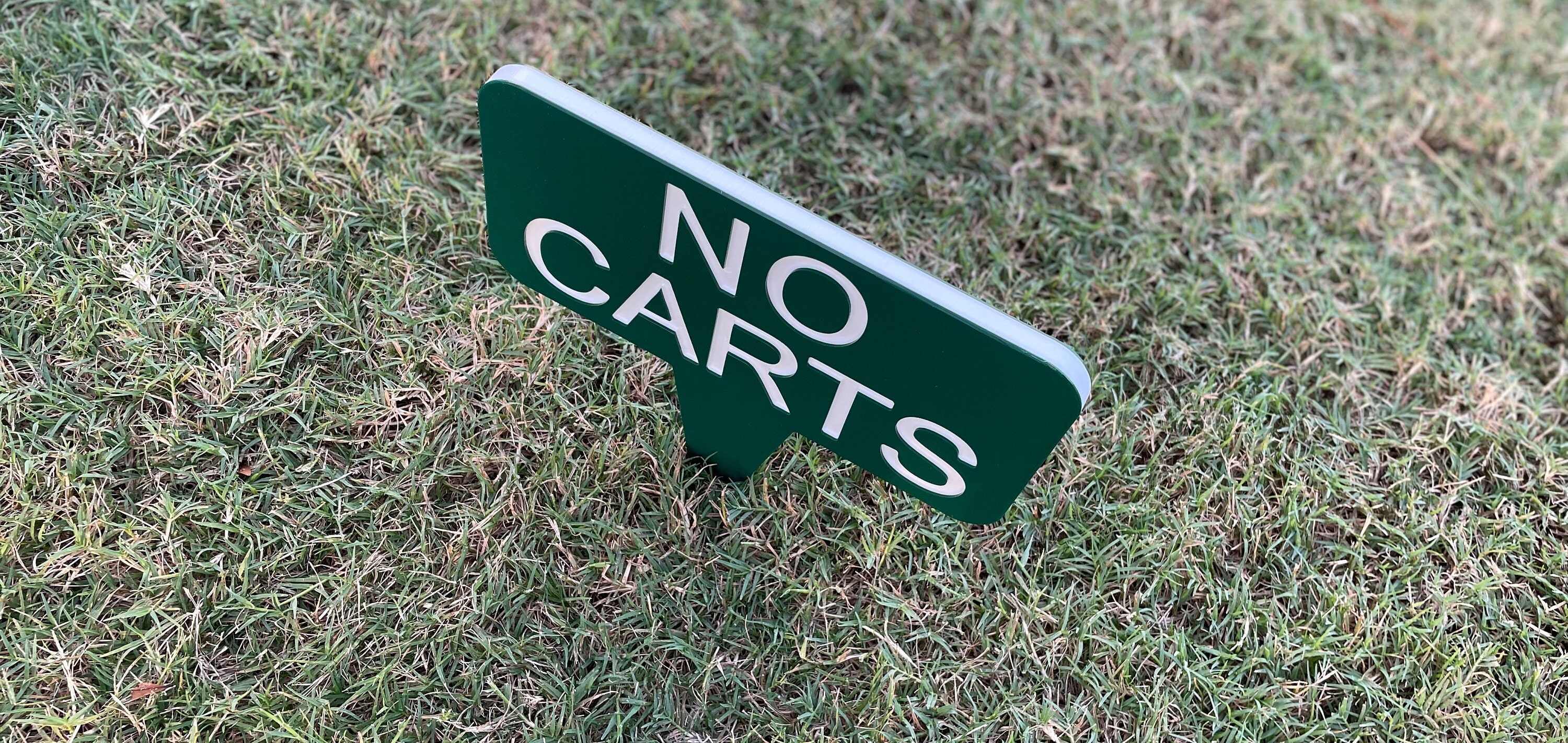 No Carts Sign, Golf Course Sign, Golf Event, Golf Recreation Signage ...