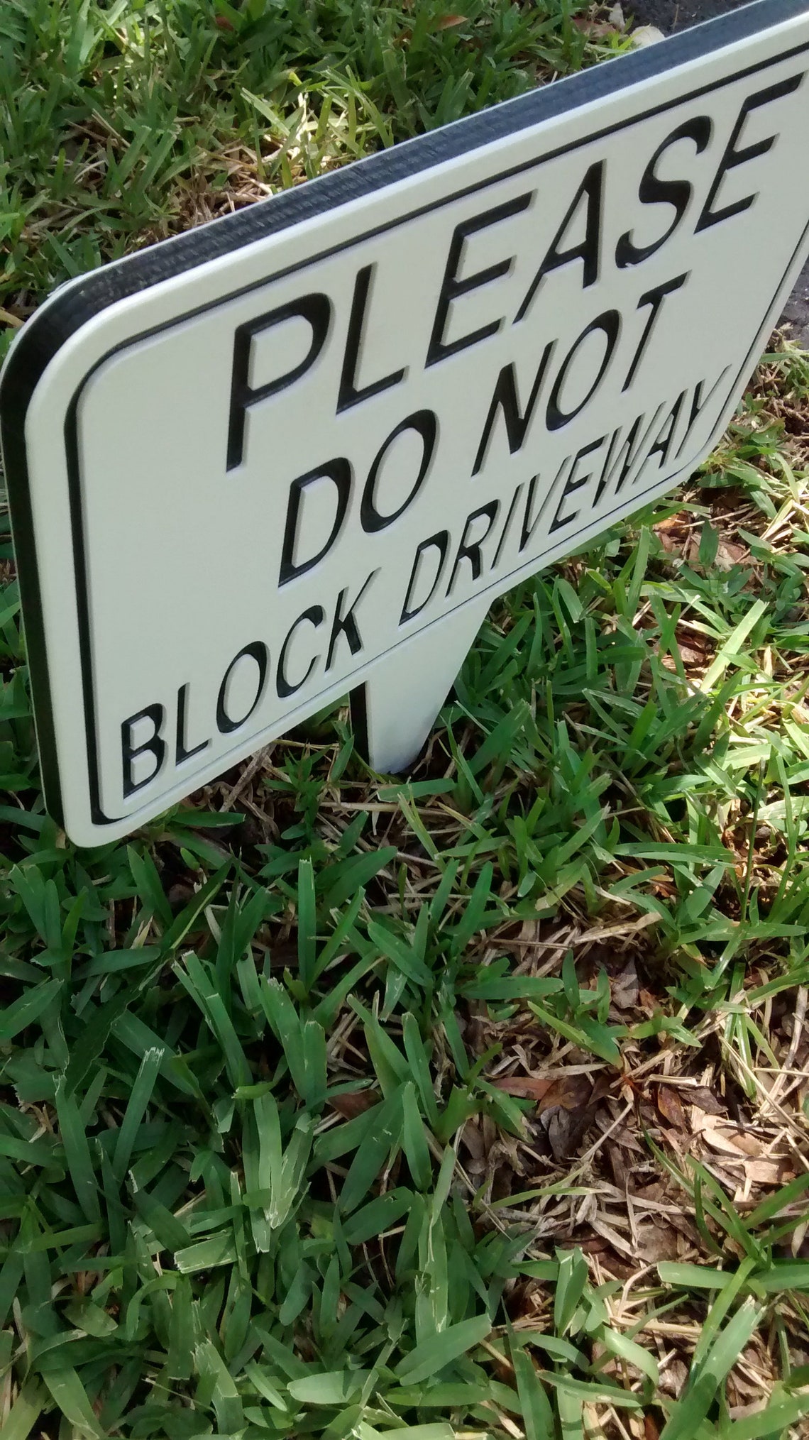 Do Not Block Driveway Please Do Not Block Driveway Yard | Etsy