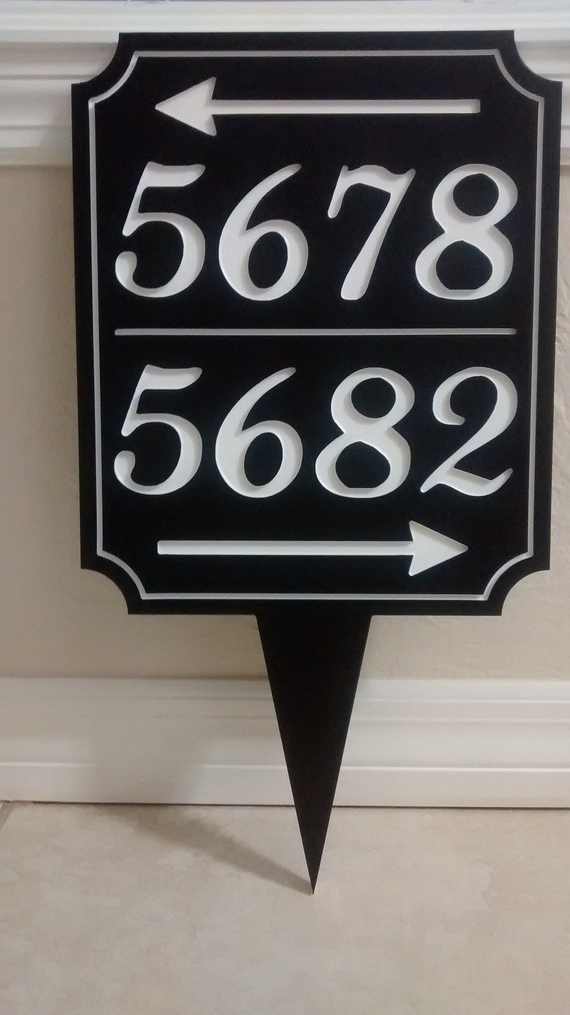 House Numbers Address Numbers Address Sign Arrow House | Etsy