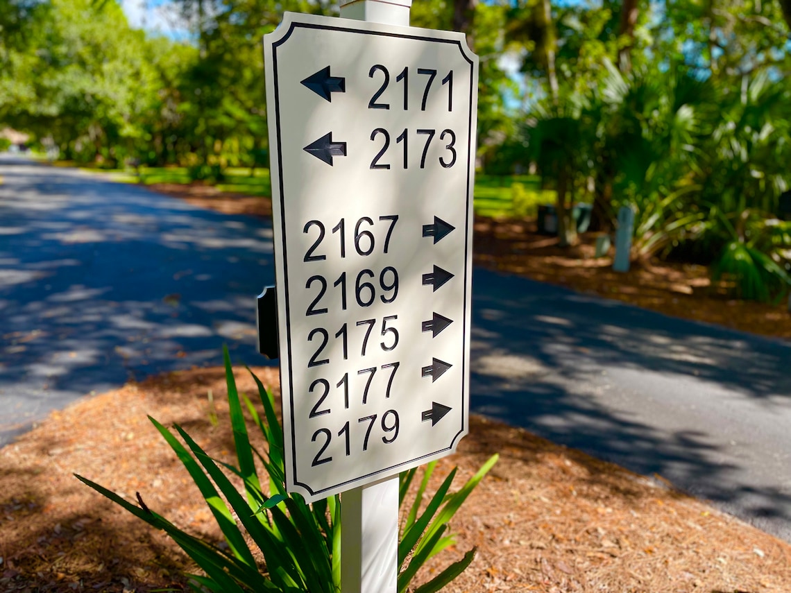 Community Directional Address Sign, Neighborhood Boulevard Information ...
