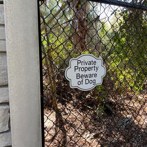 Private Property, Beware of Dog, Private Residence, Fence Gate Wall ...