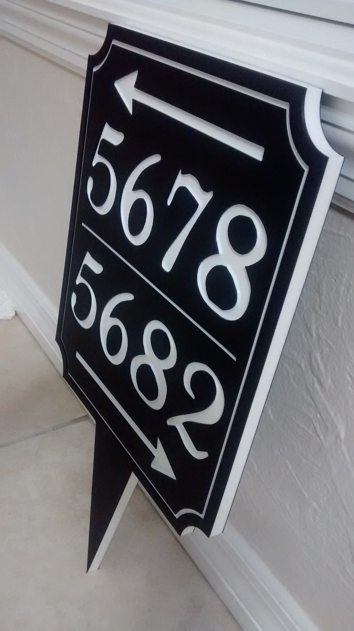 House Numbers, Address Numbers, Address Sign Arrow, House Number Sign ...