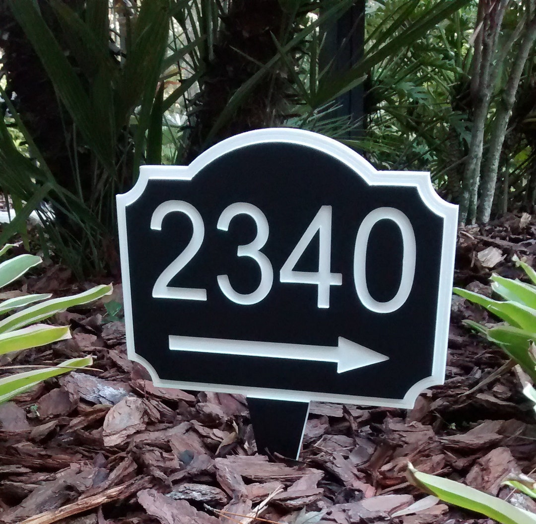 Arrow Address Sign, House Number With Arrow, House Number With Arrow ...