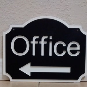 Office Sign, Outdoor Office Sign, Home Office Sign, Signs With Arrows ...