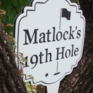19th Hole Sign, Personalized Golf Sign, Golf 19th Hole Custom Name Sign ...