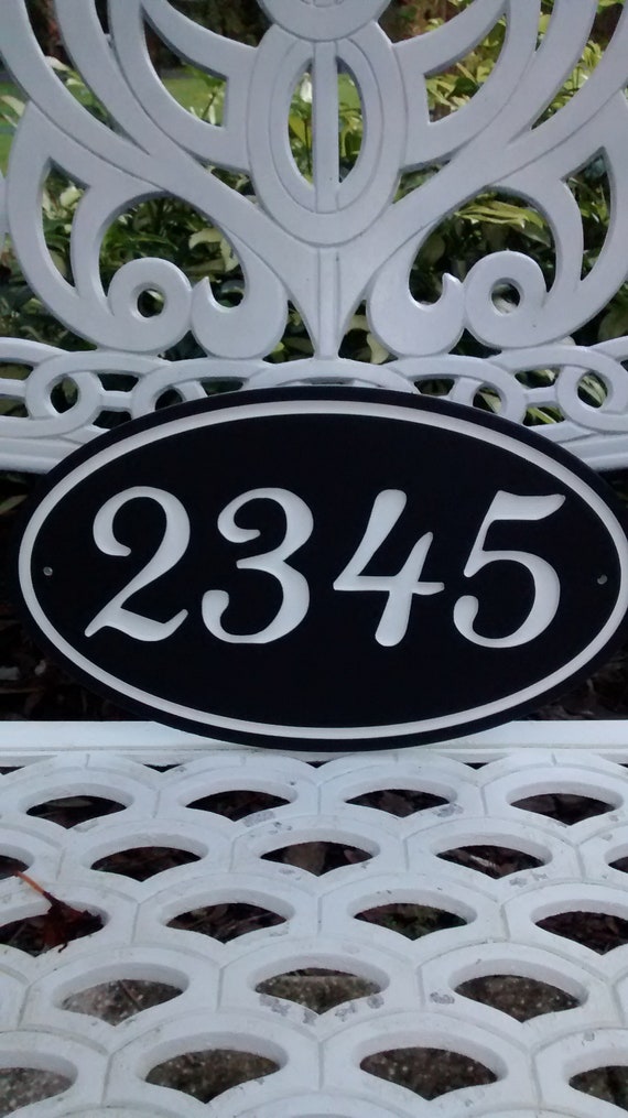 Custom Oval Address Sign Custom House Numbers Home Address - Etsy