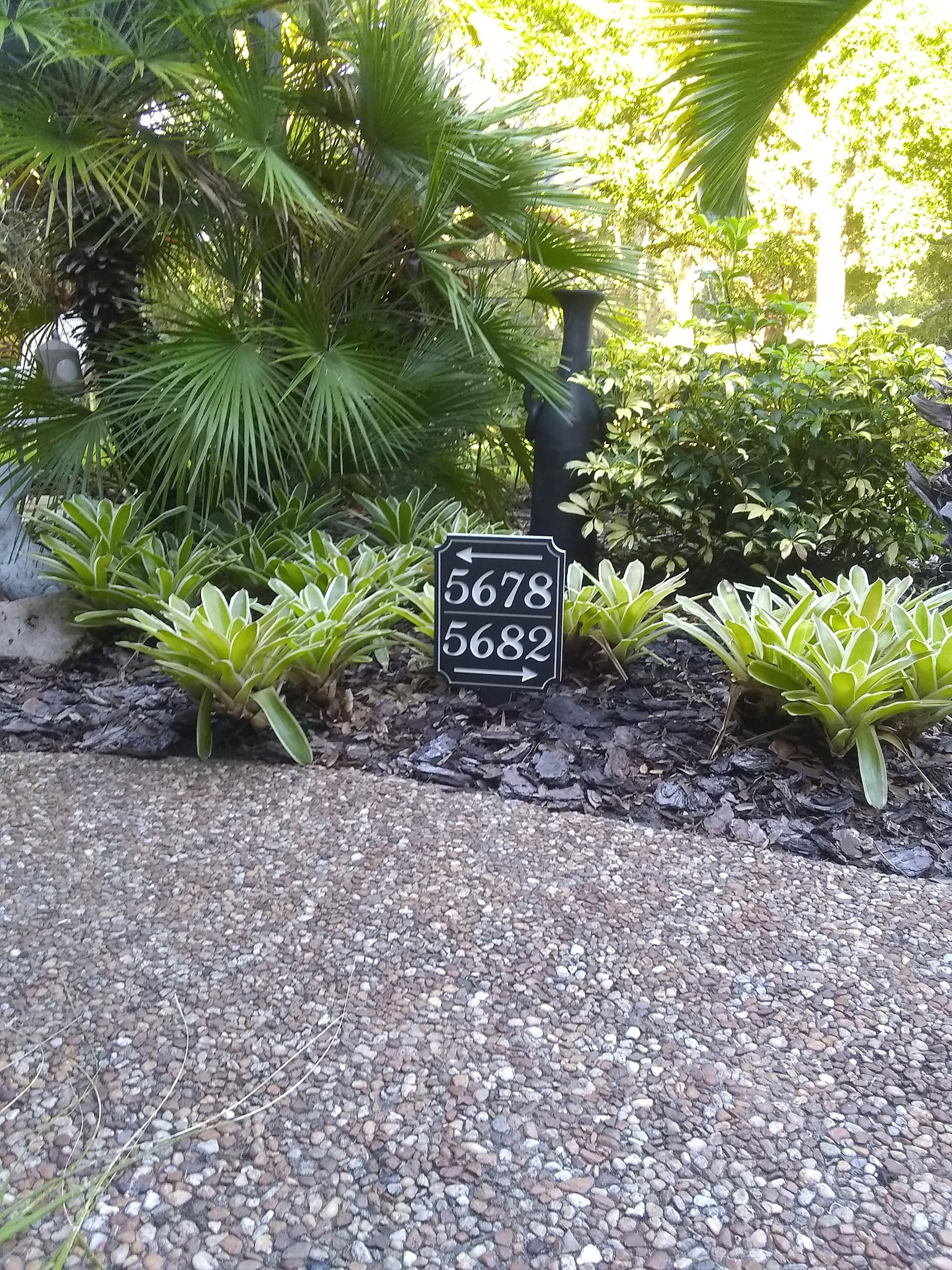 Multiple Address Stake With Arrow, Shared Driveway, Directional Address ...