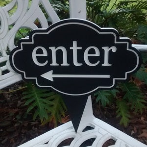Entrance Sign, Directional Sign, Enter Sign, Business Signage, Front ...