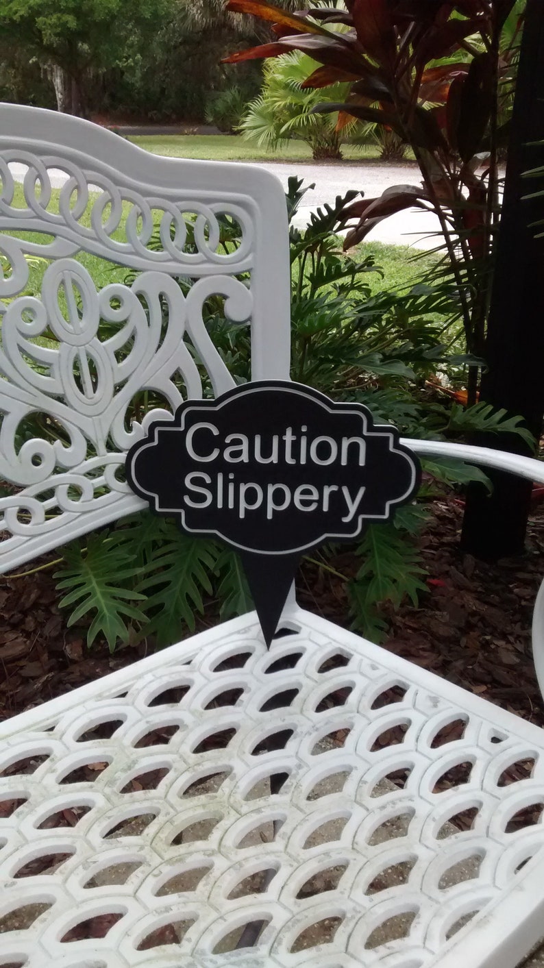 Caution Sign, Warning Sign, Engraved Sign, Outdoor Yard Sign ...